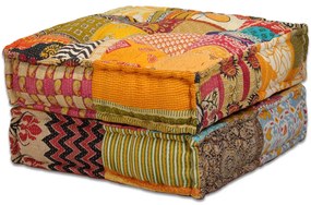 vidaXL Marketos 4místný modulární pouf patchwork textil