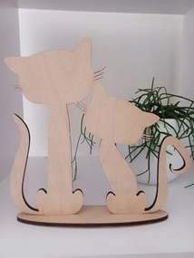 Dřevěné kočičky- dekorace