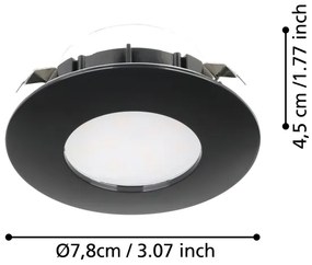 Eglo 900744-SADA 3x LED Koupelnové podhledové svítidlo PINEDA LED/4,9W/230V IP44