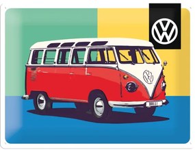 Postershop Plechová cedule: VW Bulli Pop Art (1) - 30x40 cm