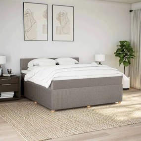 Box spring postel s matrací taupe 180x200 cm textil 3289839