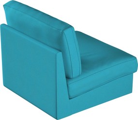 Potah na neskládací křeslo IKEA Kivik barva modrá látka pletený vzor