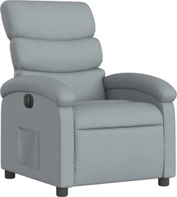 Elektrické polohovací křeslo světle šedé textil 3203954