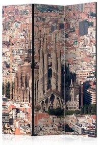 Paraván Heart of Barcelona Dekorhome 135x172 cm (3-dílný)
