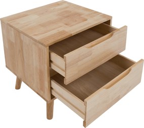 Noční stolek, masivní dřevo, přírodní, BRUNI