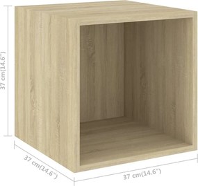 4dílný set TV skříněk dub sonoma kompozitní dřevo 3079811