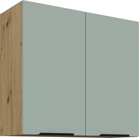 ARIA st | horní skříňka 80 G-72 2F policová | 80 cm | ANTI FINGERPRINT povrch | artisan/aquamarine