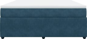Box spring postel s matrací tmavě modrá 180x200 cm samet 3285660
