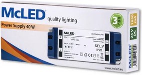 Nábytkový LED napájecí zdroj McLED 24VDC 40W 1,65A ML-732.071.11.1