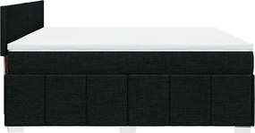 Box spring postel s matrací černá 200x200 cm textil 3287170
