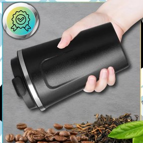 Camerazar Termoska na kávu COFFEE airtight, chirurgická ocel a pevný plast, 510 ml, 17 cm výška