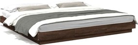 vidaXL Rám postele 200 x 200 cm kompozitní dřevo [3281161] Barva: Hnědá