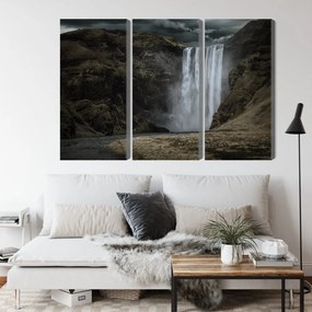 Vícedílný obraz Majestátní Vodopád Skógafoss Nedostatek Nedostatek Plátno Canvas 180x120