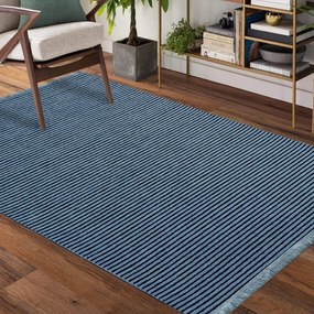 Modrý protiskluzový koberec vhodný do předsíně Šířka: 160 cm | Délka: 230 cm