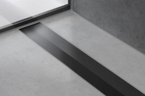 Hansgrohe RainDrain Flex, vrchní sada sprchového žlabu 1200, zkracovatelný, pro instalaci volně na plochu, černá matná, HAN-56047670