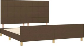 Rám postele bez matrace tmavě hnědý 160 x 200 cm textil 3125068