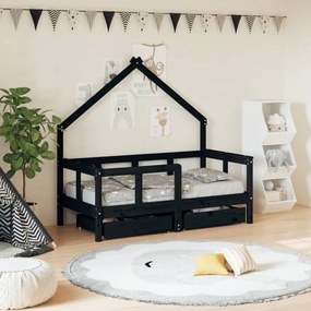 Dětská domečková postel se šuplíky Dekorhome 90 x 190 cm
