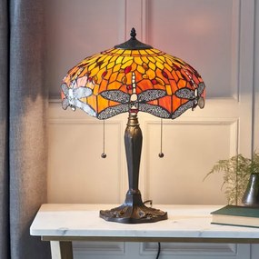 Endon 64093 - Stolní lampa Tiffany DRAGONFLY 2xE27/60W/230V pr. 41 cm