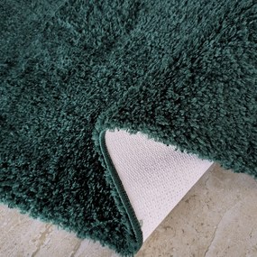 DY Tmavě zelený protiskluzový koberec shaggy Camel Rozměr: 60x100 cm