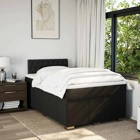 Box spring postel s matrací černá 120x200 cm textil 3287044
