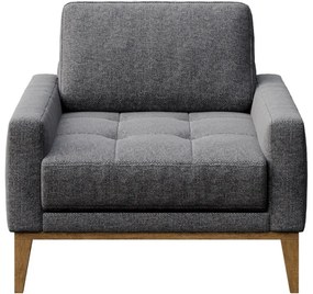 Tmavě šedé látkové křeslo MESONICA Musso Tufted