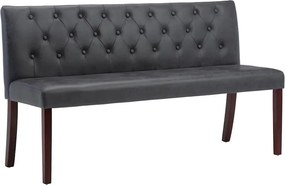 Lavice 148,5 cm šedá umělá semišová kůže 288572