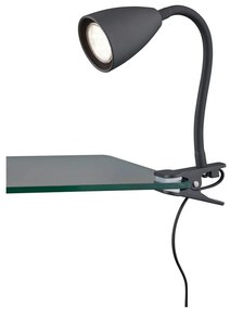 Matně černá stolní lampa s klipem (výška 20 cm) Wanda – Trio