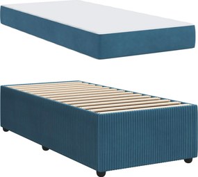 Rám postele Modrá 90 x 190 cm textil 3398338