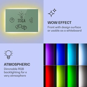 Klarstein Mojave 750, infračervený ohřívač 2 v 1, konvektor, smart, 85 x 60 cm, 750 W, RGB osvětlení