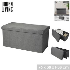 URBAN LIVING FORNORD Čalouněný úložný box/lavice, barva tmavě šedá