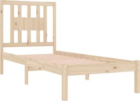 vidaXL Rám postele masivní dřevo 90 x 190 cm Single [3104031] Barva: Bílá