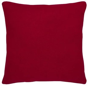 SCANquilt pletený povlak DESIGN dva sobi červenosmetanová 45 x 45 cm
