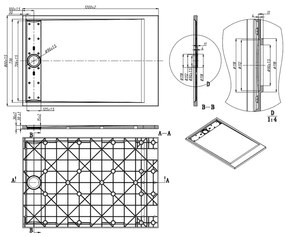 BPS-koupelny Obdélníková akrylátová sprchová vanička HYD-OSV-DEKO 120x80 šedá