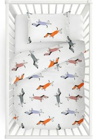 Kvalitex Bavlněné povlečení do dětské postýlky Doggy 1x 90/135, 1x 40/60cm