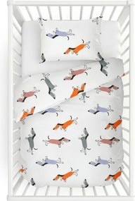 Kvalitex Bavlněné povlečení do dětské postýlky Doggy 1x 90/135, 1x 45/60cm