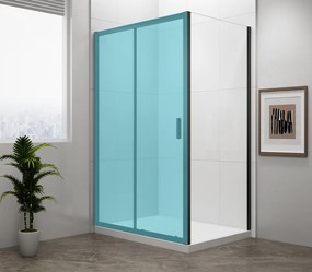 Polysan EASY BLACK boční stěna 80 x 190 cm černá čiré sklo EL3215B
