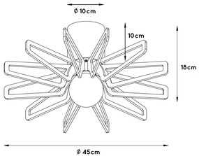 LUCIDE Stropní svítidlo ZIDO White, průměr 45cm