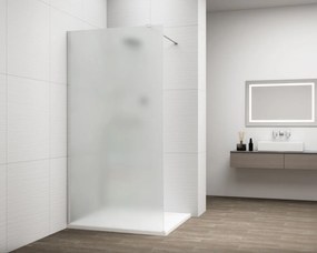 Erga Paris, sprchová zástěna Walk-In 110x200 cm, 8mm sklo námraza, chromový profil, ERG-V02-PARIS-110x200-FR-CR