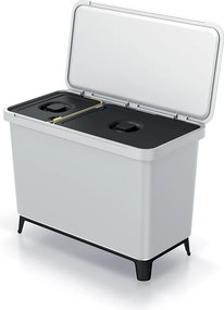 Odpadkový koš SYSTEMO 10 L + 23 L světle šedý