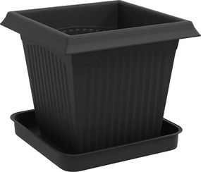 Květináče 24 ks Černá Plast 3403311