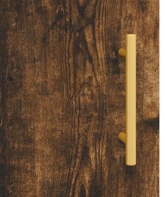Skříň highboard kouřový dub 69,5 x 34 x 180 cm kompozitní dřevo,  3189434