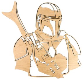 Dřevěná dekorace Star Wars Mandalorian