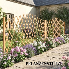 Sada 2 výsuvných nůžkových plotů Volně stojící nůžková zábrana s nožičkami 180 x 30 x 103 cm Hnědá barva