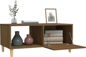 vidaXL Konferenční stolek 89,5x50x40 cm kompozitní dřevo [817515] Barva: hnědý dub