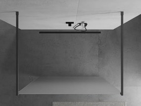 Mexen Kioto, sprchová zástěna Walk-In 140 x 200 cm, 8mm sklo námraza, grafitový profil, 800-140-002-95-30