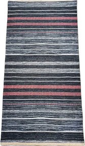 HU Šedo-modrý pruhovaný koberec Banco 1108-GREY Rozměr: 60x110 cm