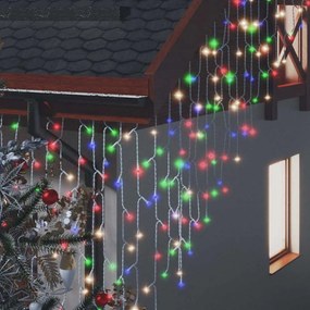 LED světelný závěs rampouchy 10m 400 LED pestrobarevný 8 funkcí 328915