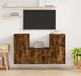 vidaXL 3dílný set TV skříněk kompozitní dřevo [3188518] Barva: Betonová šedá
