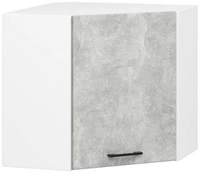Rohová kuchyňská sestava 300 cm Ozara III (beton + bílá). 1071279
