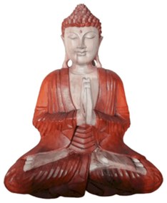 Milujeme Kameny Buddha modlící se - dřevěná soška - velká
